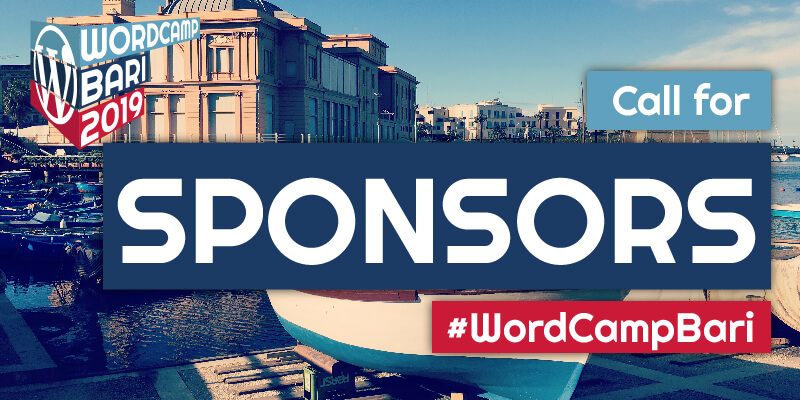 Call for Sponsors – WordCamp Bari 2019