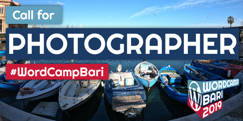 Call for Photographers – WordCamp Bari 2019